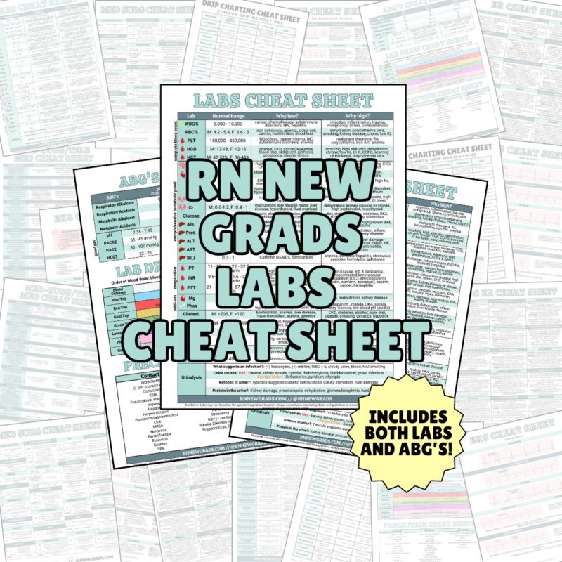 Labs Cheat Sheet - RN New Grads