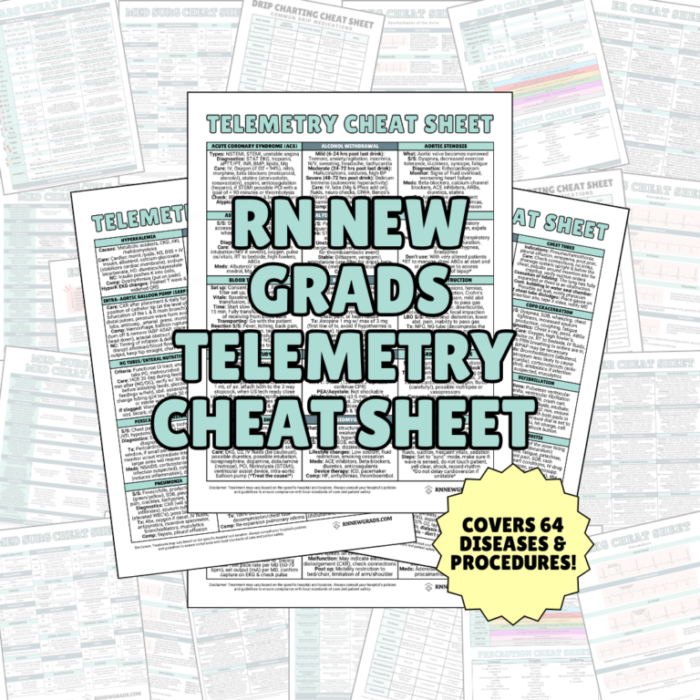 Telemetry Cheat Sheet - RN New Grads