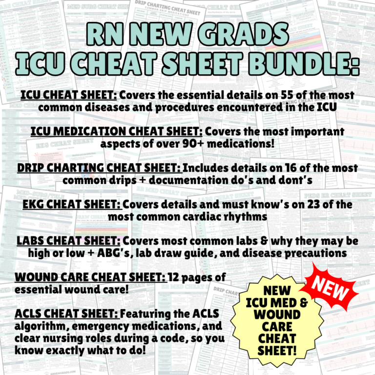 *NEW* ICU Cheat Sheet Bundle - RN New Grads